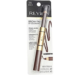 Revlon Brow Fantasy Pencil & Gel, Brunette [105] 0.051 oz (Pack of 3)
