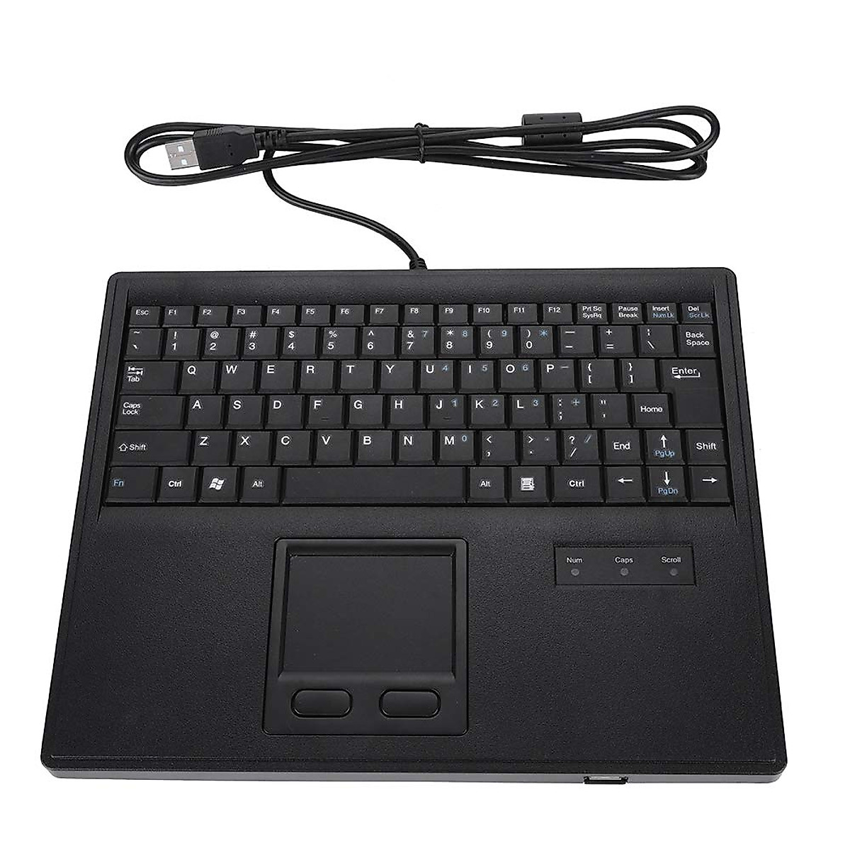 Hakeeta 10in Wired Keyboard with Touchpad, 1.5m Long Cable, Precise Touch Control Touchpad Keyboard, for PC Computer Gaming, Office