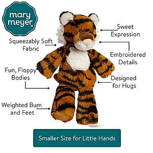 Mary Meyer Marshmallow Zoo Stuffed Animal Soft Toy, 9-Inches, Junior Tiger, 1 ea