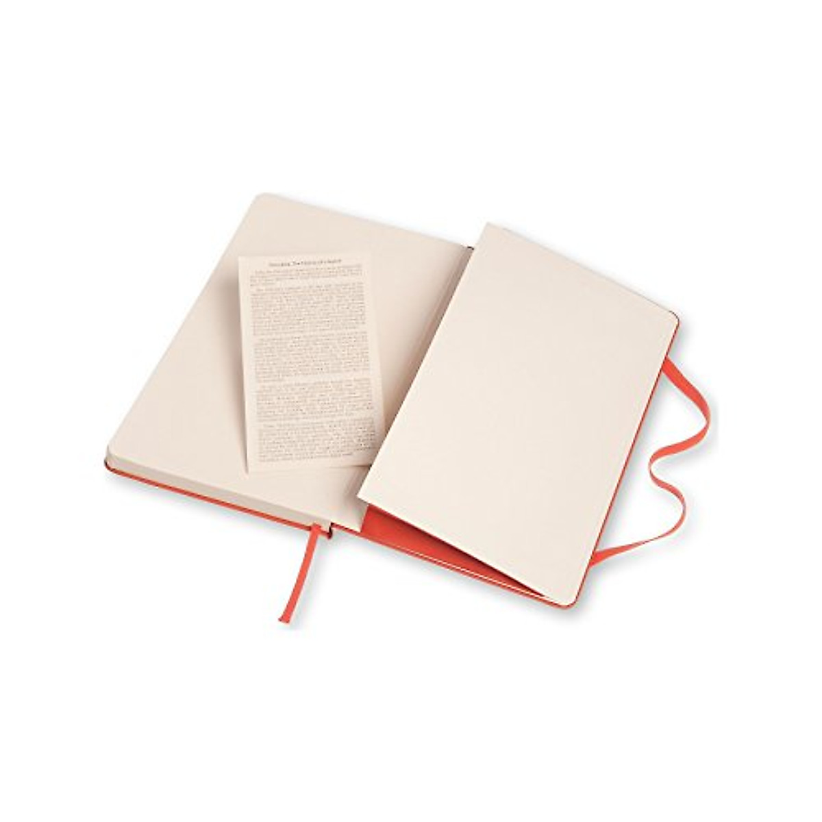 Moleskine Classic Notebook, Large, Plain, Coral Orange, Hard Cover (8051272893694)