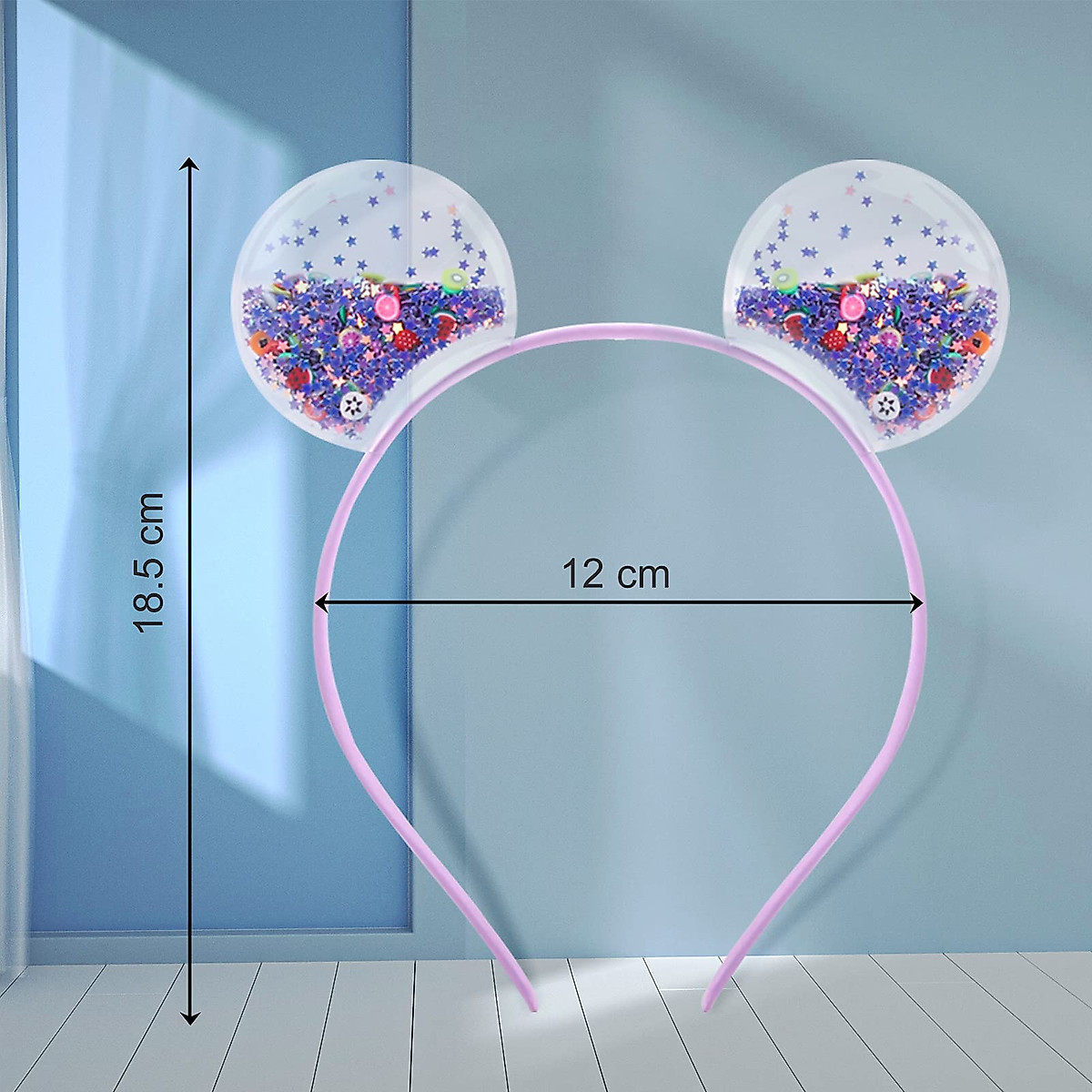 ZIRICHER Cat Ears Headband,Bear Headbands Random Delivery, Transparent Quicksand Cat Ear Headbands Cute Hair Hoop Headbands For Girls Party Hair Accessories for Gift