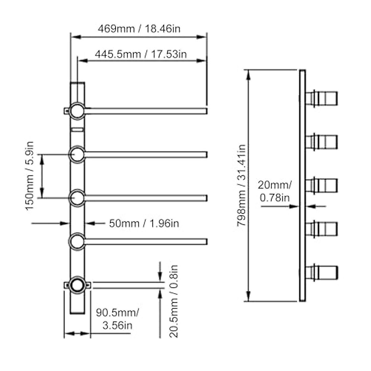 Bathroom Towel Warmer - Bathroom Electric Towel Warmer | Electric Drying Rack with Timing Function for Hotel, Apartment, Home, and Gym