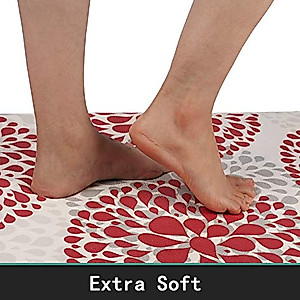 Homcomoda Boho Kitchen Rugs Sets 2 Piece Cushioned Anti Fatigue Kitchen Mats for Floor Non Slip Waterproof Comfort Mats for Kitchen Laundry Office