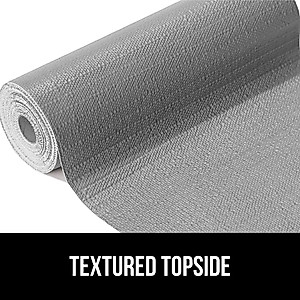 GORILLA GRIP DripGuard Drawer and Shelf Liner for Cabinet, Slip Resistant Non Adhesive Protection for Kitchen, BPA Free Smooth Surface Plastic Liners for Cabinets, Bathroom Drawers, 12x20, Gray