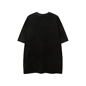 Aelfric Eden Mens Oversized Shirts Washed Butterfly Graphic Tee Casual Loose Streetwear Tops