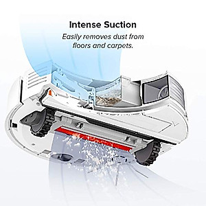 roborock S7 Robot Vacuum and Mop Cleaner with Sonic Mopping, Strong 2500PA Suction, Multi-Level Mapping, Plus App and Voice Control(White) (Renewed)