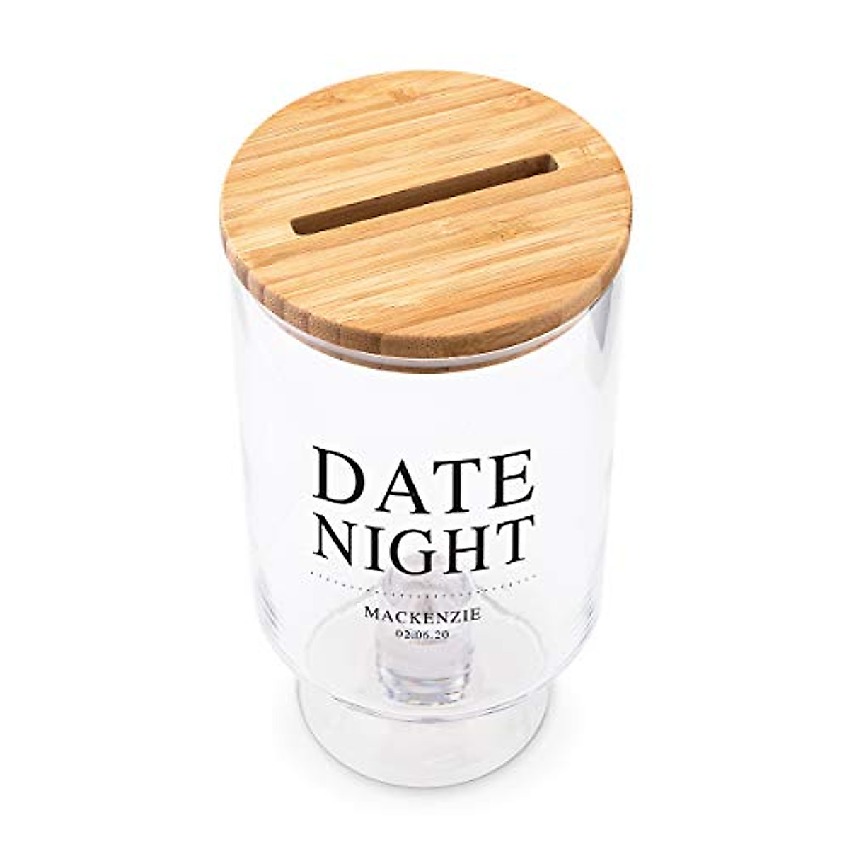 WEDDINGSTAR Personalized Glass Wedding Wishes Guest Book Jar - Date Night