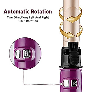 Automatic Hair Curler Automatic Rotating Hair Curling Wands Auto Curling Irons Automatic Hair Curler 28mm 1.1inch Curl Hair Waving Irons Hair Styling Irons Hair Waver 30s Instant Heat Wand 110-240v