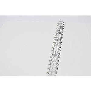 Mujirushi Recycle Paper Double-ring Dot Grid Notebook - A5, 70 sheets, with rubber strip 3set