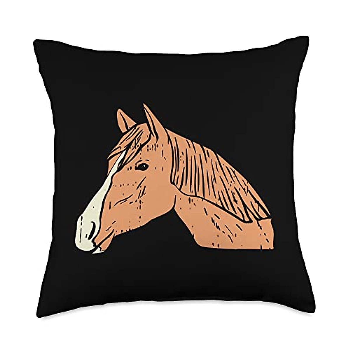 Cartba Horse Co. Horse Head Throw Pillow, 18x18, Multicolor