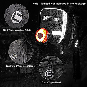 WOTOW Bike Repair Tool Kits, 16 in 1 Bike Saddle Under Seat Bag Waterproof with Repair Set Chain Breaker Splitter, Hex Key, Tire Patches Lever, Portable Multi Tool Maintenance for Road Mountain Bikes