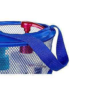 Dorm Shower Caddy – 8” X 12” - Carry Your Sundries Right Into the Shower. Great for College Dorm Life, Gyms, Camping and Travel. Folds Flat for Easy Storage When Not Needed. (Blue)