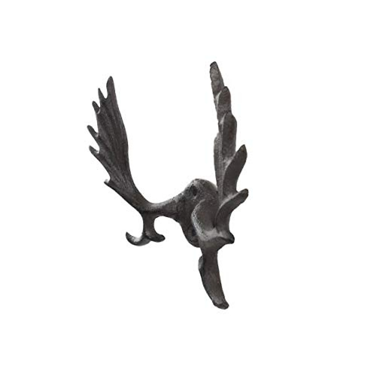 Handcrafted Nautical Decor Cast Iron Moose Antler Decorative Metal Wall Hooks 8"