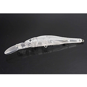 Free Eye 20PCS Unpainted Fishing Blanks Crankbait 9.6cm 4.77g topwater Artificial Bait Fishing Lures Blank Minnowbait Hard unpainted Artificial Bait Bodies DIY Fishing Tackle Spoons