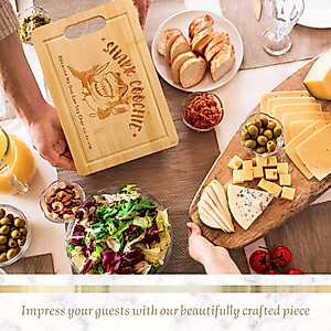 Shark Cootie Charcuterie Board, Because No One Can Say Charcuterie, 14 in Cheese Board, Cutting Board Laser Engraved Shark Pattern, Serving Tray, Funny Housewarming Gift