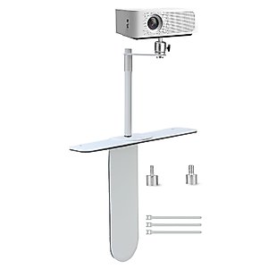 2-Be-Best Plug-in Projector Mount Bedside Sofa Projector Stand Wall Mount with 360° Adjustable, Projector Mount, Stand-Alone Design, Cable Management, Projector Holder White