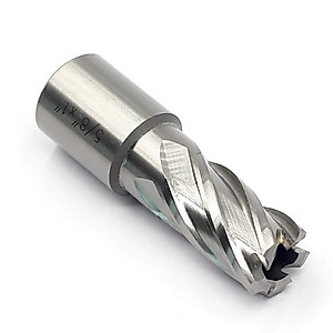 Annular Cutter JESTUOUS 3/4 Inch Weldon Shank 5/8 Cutting Diameter 1 Cutting Depth with Two-Flat HSS Kit for Magnetic Drill Press,1 Piece