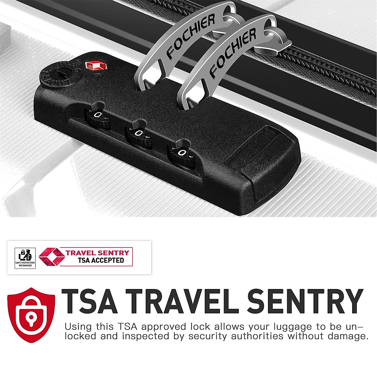 FOCHIER F Luggage Sets 3 Piece, Hard Shell Luggage Sets Clearance, Lightweight PP Material Travel Suitcase Sets With Spinner Wheels & TSA Lock for Men Women, 20''/24''/28''