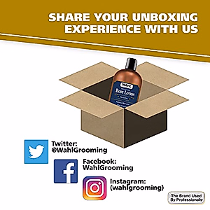 Wahl Body Lotion with Essential Oils, Hydroxy Acid and Ceramides to Exfoliate, Restore, Moisturize All Skin Types – 24 Oz - Model 805606A