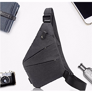 Sling Bag Chest Backpack Casual Daypack Black Shoulder Crossbody Lightweight Anti Theft Outdoor Sport Travel Hiking Bag For Men Women