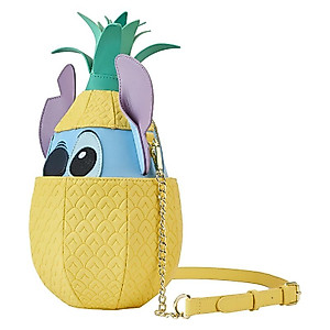 Loungefly Stitch Shoppe Women's Disney Lilo & Stitch Figural Pineapple Crossbody Bag Purse