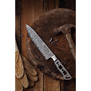 KATSURA Woodworking Project Kit – Gyuto Chef Knife Blank – 8 Inch – Japanese Premium AUS 10, 67 Layers Damascus Steel