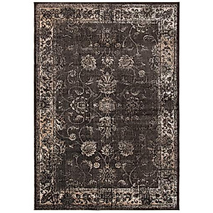 SAFAVIEH Vintage Collection 5'3" x 7'6" Soft Anthracite VTG117 Oriental Distressed Premium Viscose Area Rug