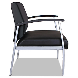 Alera ML2219 metaLounge Series Bariatric Guest Chair, 31-Inch x26-Inch x33.63-Inch, BLK Seat/Back, Silver Base