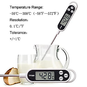 GEMGIMY 2 Pack Meat Thermometer, Digital Instant Read Meat Thermometer with Long Probe, Deep Fry Thermometer for Liquids,Milk Yogurt, Coffee, BBQ, Grill, Roast, Baking,Candy