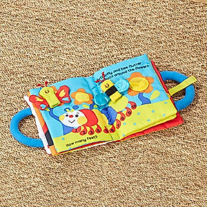 Melissa & Doug K’s Kids My First Activity Book 8-Page Soft Book for Babies and Toddlers - Early Learning Developmental Plush Soft Activity Book