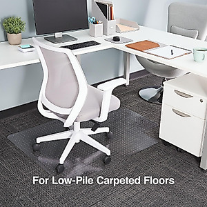 Staples 36 X 48 Chair Mat W/Lip for Low Pile Carpet, Vinyl (20229-Cc)