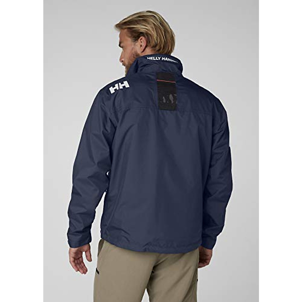 Helly-Hansen Men's Standard Crew Midlayer Fleece Lined Waterproof Windproof Rain Jacket, 597 Navy, X-Large