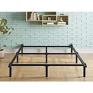 RLDVAY Full-Size Bed-Frame, 9 Inch Metal Bed-Frame-Full for Box Spring, Quick & Easy Assembly, Heavy Duty Full Bed Frame Noise Free, Black