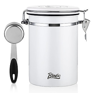 Bincoo Stainless Steel Coffee Containers 26oz, Coffee Canister for Ground Coffee, Airtight Coffee Container with Measuring Scoop
