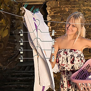 Zerodeko Pant Hangers Multi Layer Pants Hangers 4-Tier Trousers Skirt Hangers with Clips Space Saving Closet Organizer for Pants Shorts Jeans Metal Hangers Beige Pants Hangers Space Saving