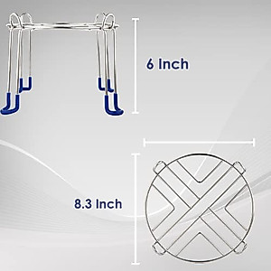 Water Filter Stand for Berkey, 8.6" Diameter 7" Tall, Compatible with Berkey Big and Travel Series Water Filter System, Polished Stainless Steel, Rubberized Non-Skid Feet