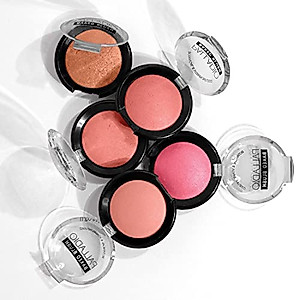 Palladio Baked Blush, Highly Pigmented Shimmery Formula, Easy to Blend and Highly Buildable, Apply Dry for a Natural Glow or Wet for a Dramatic Luminous Look, Long Lasting for All day Wear, Wish