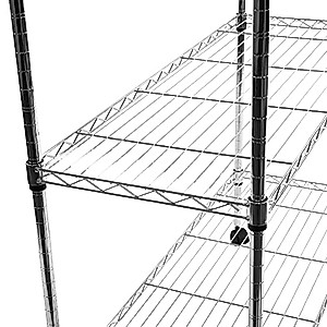 Karl home 5 - Wire Shelving Unit with Wheels, Adjustable Shelves Metal Storage Rack for Kitchen/Bathroom/Garage/Pantry Closet Organization, 1100LBS Capacity, 35’’L x 14’’W x 65’’H