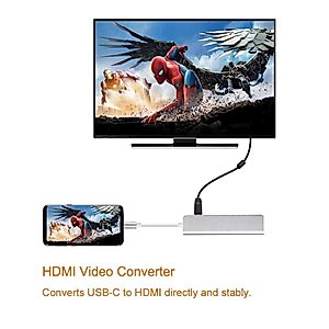 PANUSBGHUB 4 in 1 Type C Hub with HDMI USB 3.0 Adapter for MacBook Hub USB Computer Peripherals USB Type C HDMI for MacBook Pro Air