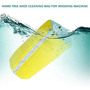 BCCSNNM Shoe Washing Machine Bag,Laundry Shoe Bag Shoe Wash Bag Reusable Shoe Bags for Washing Machine(2 pcs Yellow)
