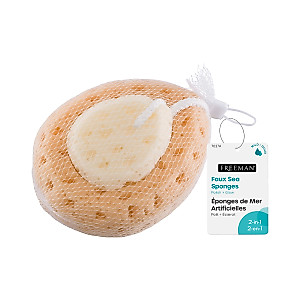 Freeman Faux Sea Sponge Set, Bath & Shower Sponge, Deep Cleansing Bath Sponge for Face & Body, Pairs with Face Cleanser & Body Wash, Multitasking Bath Accessory, Cruelty Free, 3 Count