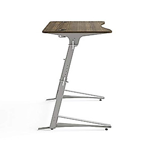 Safco Products 1959WL Verve Standing Height-Adjustable Desk, Walnut/Natural