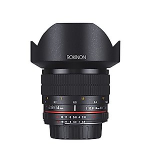 Rokinon FE14M-C 14mm F2.8 Ultra Wide Lens for Canon (Black)