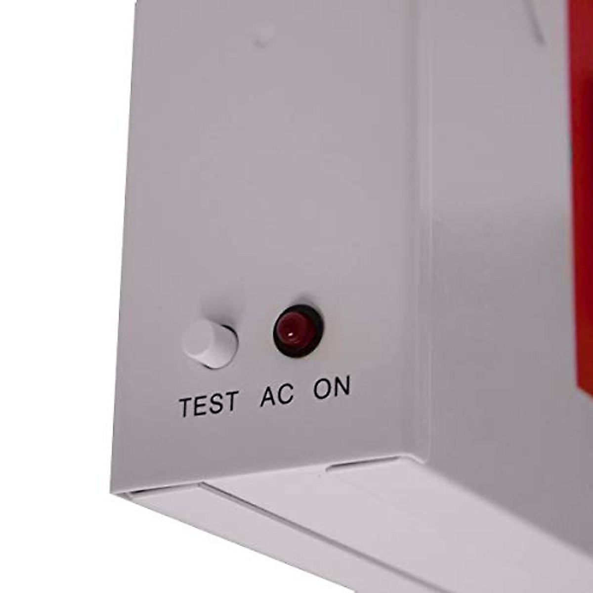 LFI Lights | Steel Red Exit Sign | White Housing | All LED | Hardwired with Battery Backup | Optional Double Face and Knock Out Arrows Included | UL Listed | EXST-R