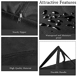 2 Pcs Large Sports Duffel Bag for Travel Camping Sports Equipment Storage Waterproof Foldable Long Luggage Storage Bag for Camping, Tent, Tripod, Gym, Fishing, Black(47 Inch)