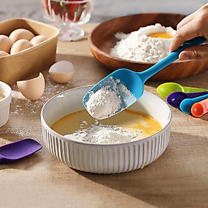 5PCS Silicone Rubber Spatula Set, VITUER Food Grade BPA-Free Spatulas for kitchen Use, Heat Resistant Spatula for Cooking & Baking, Dishwasher Safe