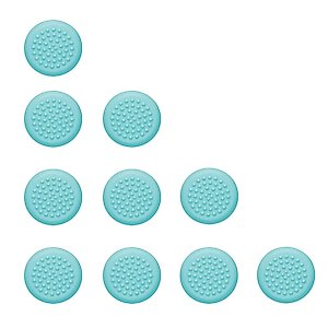 Ngaantyun Touch Controller Thumbstick Caps Compatible with Oculus Quest 2 1 Rift S Virtual Reality Gaming Headset, Silicone VR Skin Grips Thumb Protect Cover Joystick Anti-Skid Cap Replacement - Blue