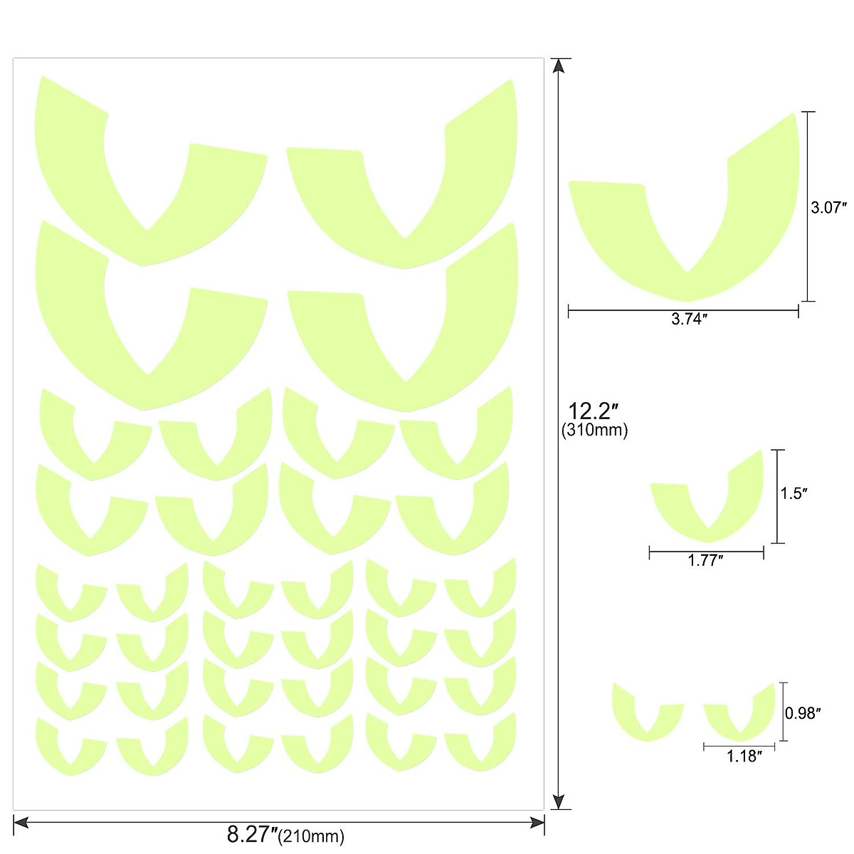 Konsait 54pcs Halloween Glow in The Dark Stickers Luminous Witch Moon Bats Peeping Eyes Wall Stickers Window Ceiling Wall Decals for Nursery Baby Kids Bedroom Halloween Bedroom Party Gift