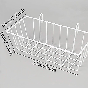 GBYAN Wire Grid Wall Shelf Baskets White Hanging Flower Pot Display Metal for Grid Panel, 2 Pack