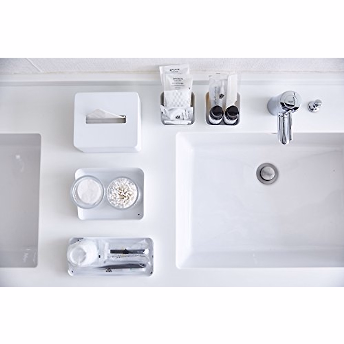 YAMAZAKI home Tower Amenity Tray L White, Flat